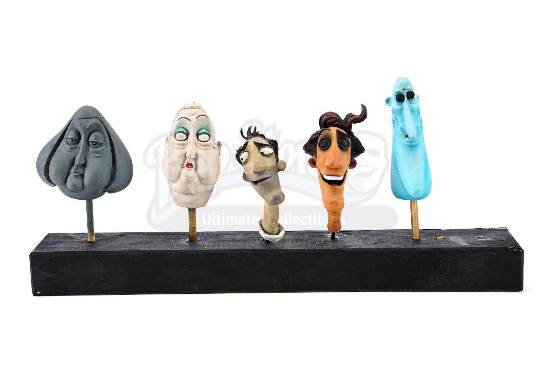 Lot # 57: CORALINE (2009) - Five Character Paint Master Heads