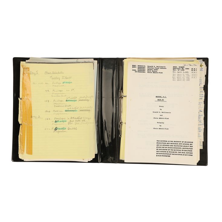 Set of Production Paperwork | MAGNUM, P.I (1980)