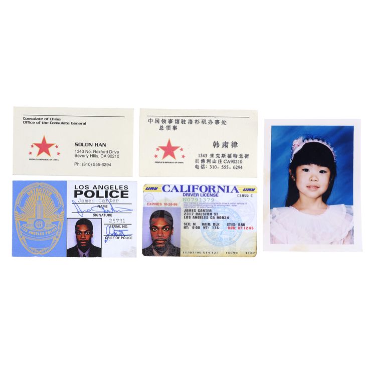 Lot 1105 - James Carters (Chris Tucker) Police I.D. and Drivers License ...