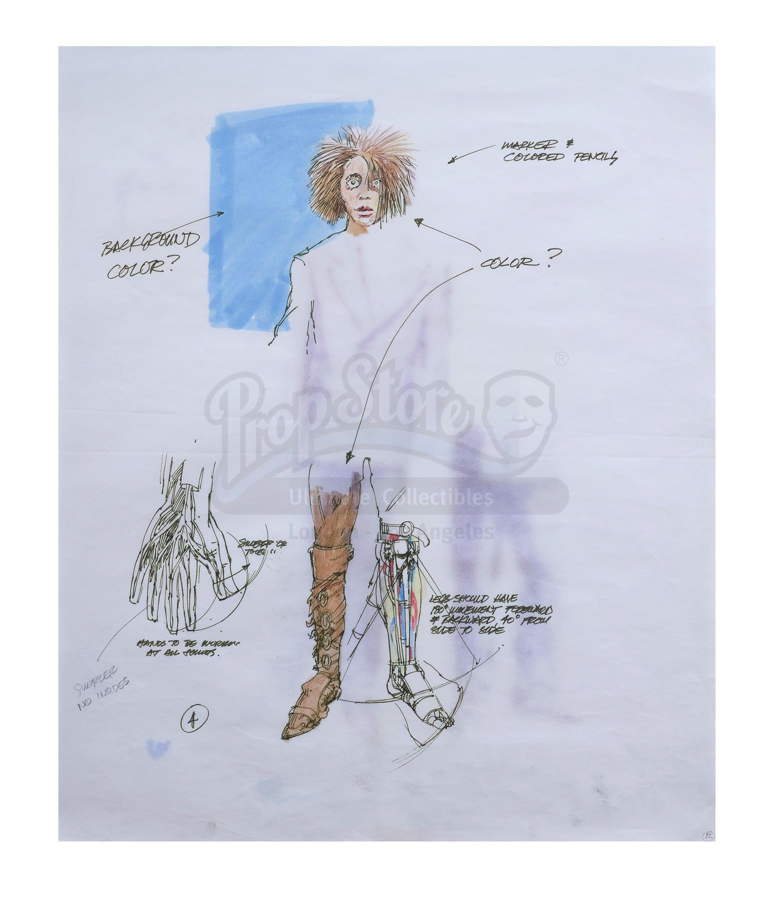 Lot # 646: EDWARD SCISSORHANDS (1990) - Hand-Illustrated Jack Johnson ...