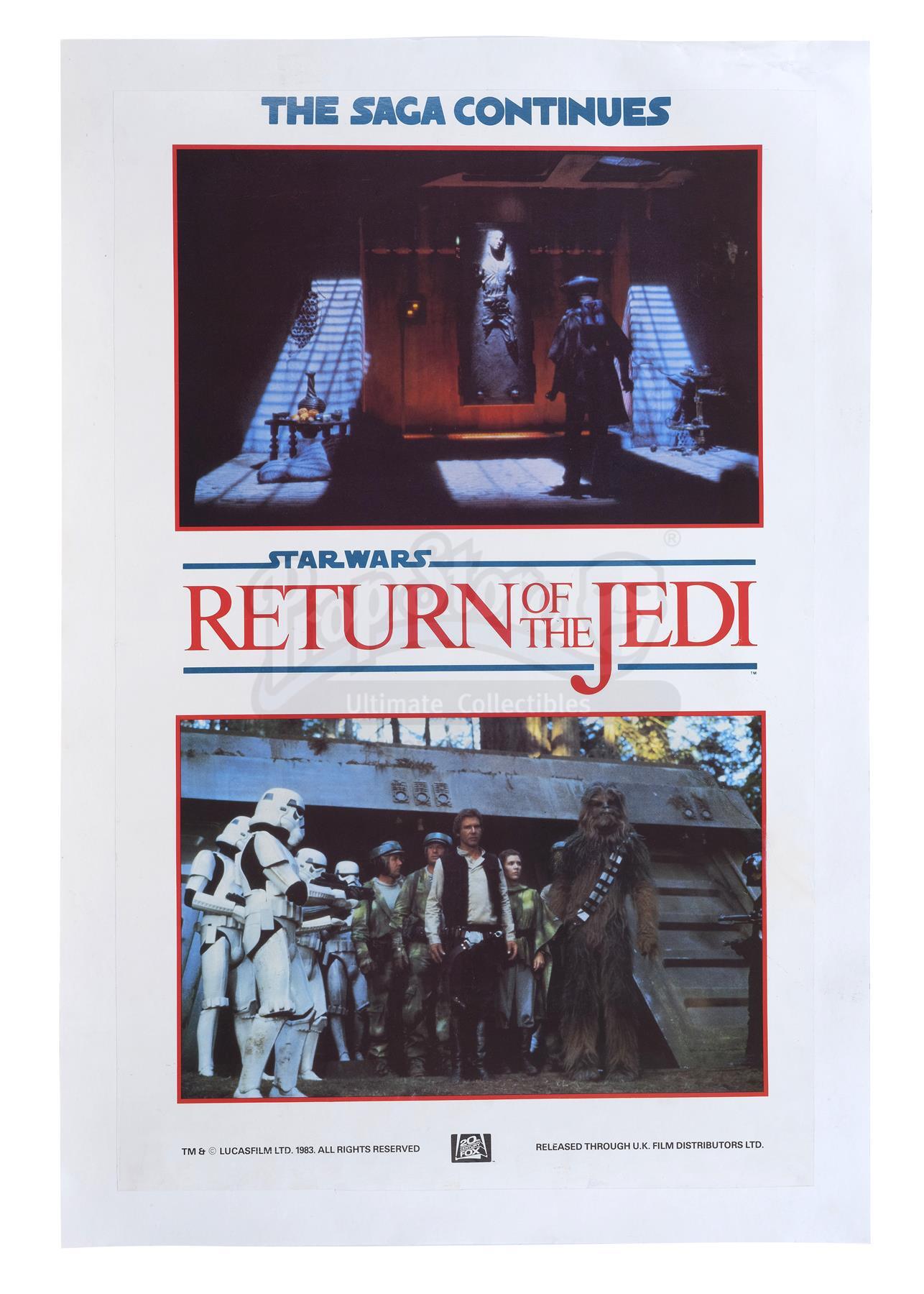 Lot # 1214: STAR WARS - EP VI - RETURN OF THE JEDI (1983) - British The ...