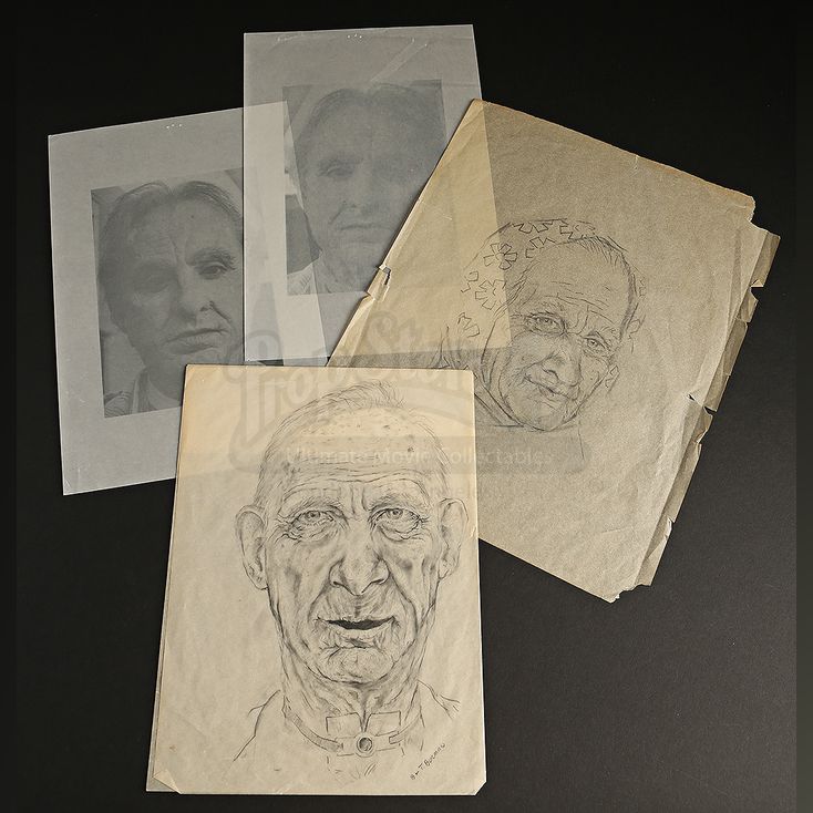 Tom Burman Make-Up Sketches | DEAD AGAIN (1991)