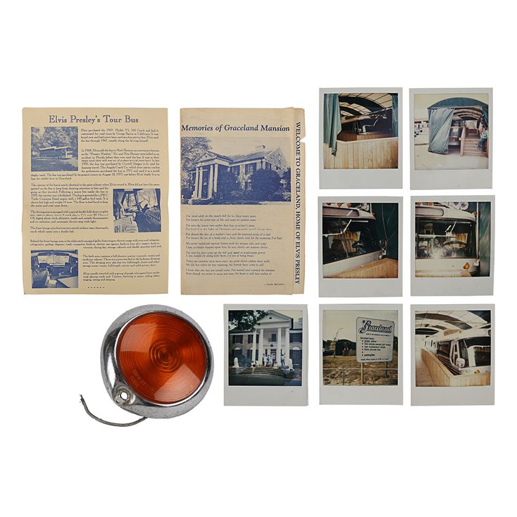 Lot 513. Elvis Presleys Tour Bus Indicator Light and Graceland Tour ...