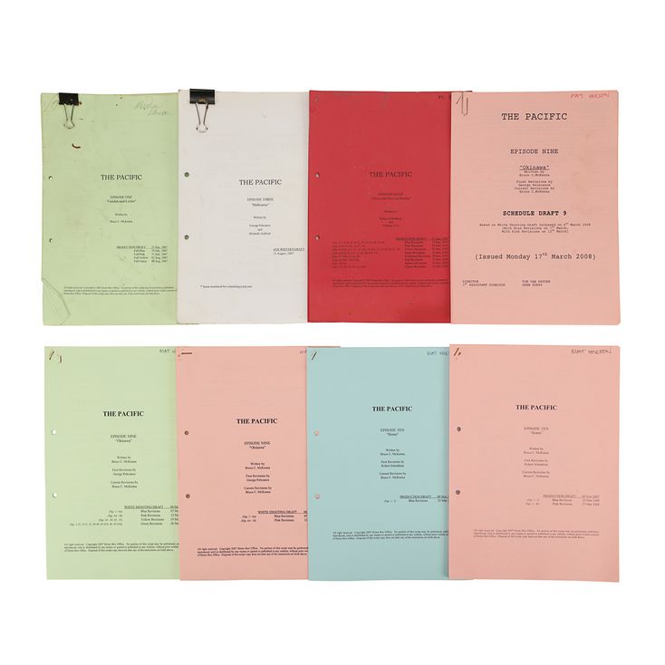 Collection of Scripts | PACIFIC, THE (2010)