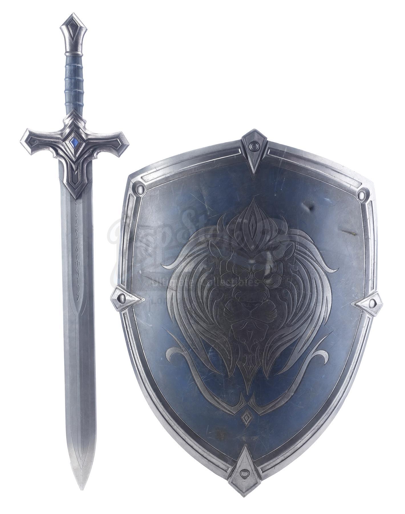 Lot # 413: WARCRAFT (2016) - Alliance Foot Soldier's Sword and Shield