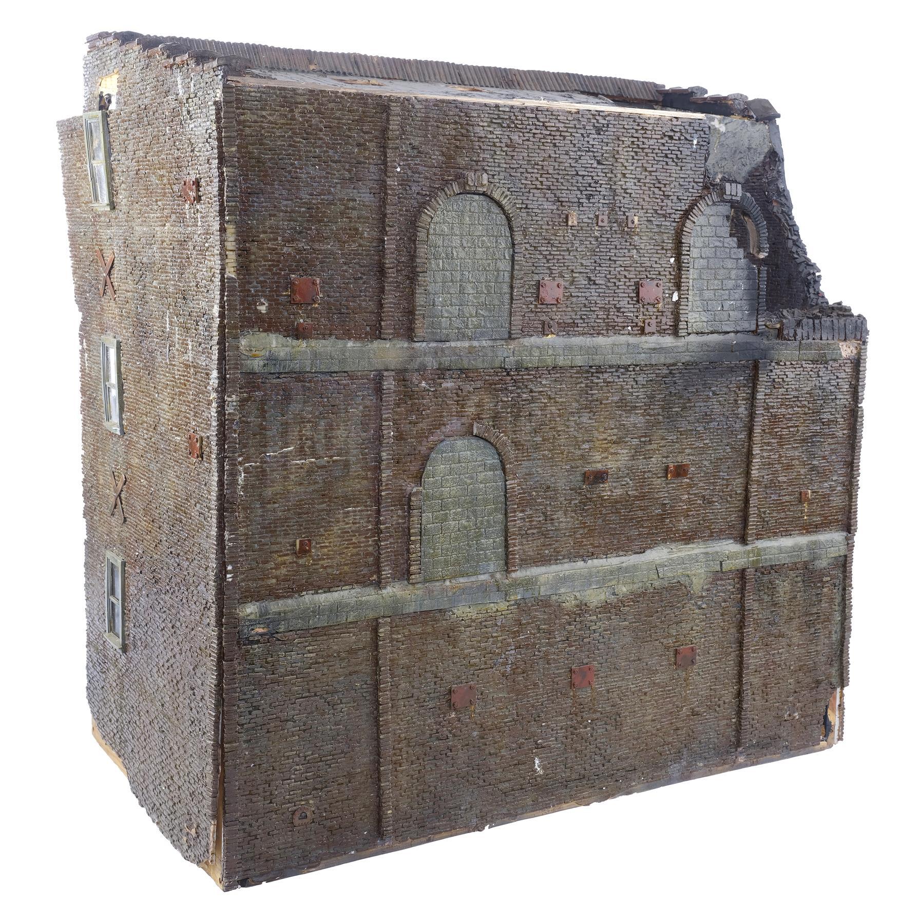 Lot # 598: THE CROW (1994) - Oversized Destroyed Warehouse Model Miniature