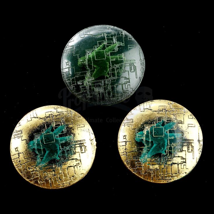 Three Rita Repulsas Prototype Green Power Coins | POWER RANGERS (2017)