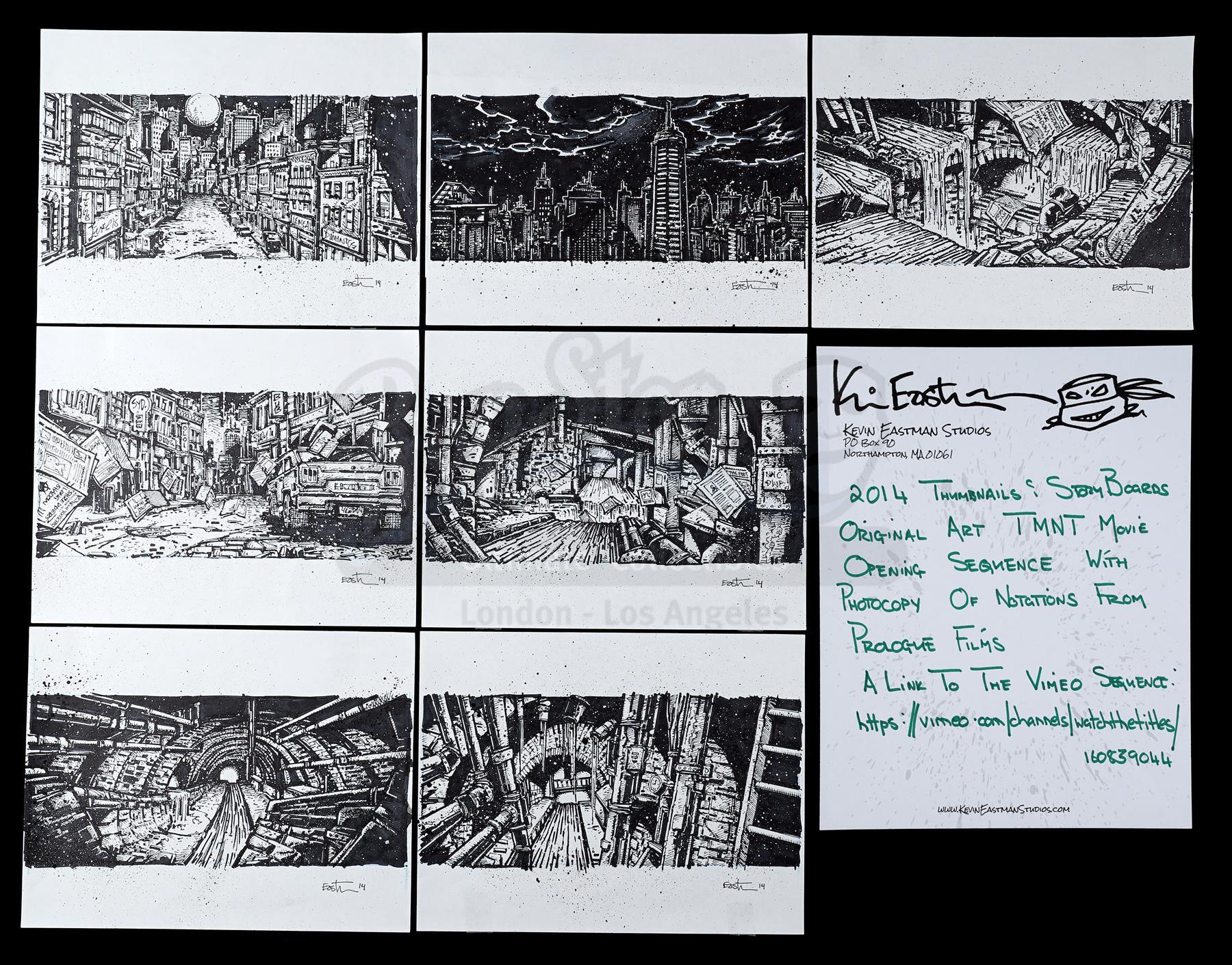 Lot # 1279: TEENAGE MUTANT NINJA TURTLES (2014) - Hand-Drawn Kevin ...