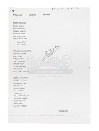 Production Paperwork | Prop Store - Ultimate Movie Collectables