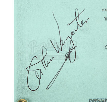 Arthur Weingarten-autographed Script | Prop Store - Ultimate Movie ...