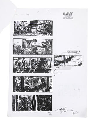 Gladiatorial Fight Scene Storyboards | Prop Store - Ultimate Movie ...