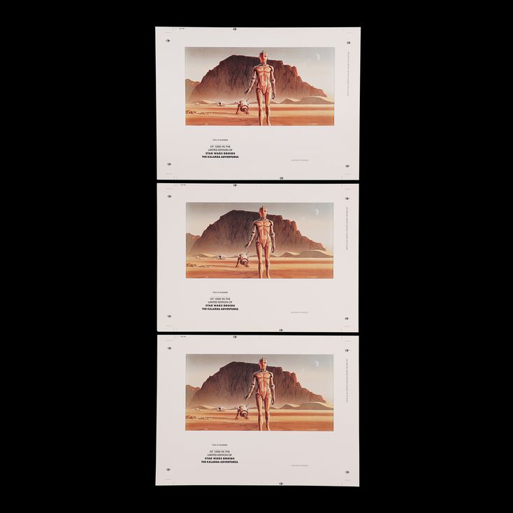 Lot 1085 Anthony Daniels Collection Three Proof Copies Of Ralph Mcquarries The Droids In The