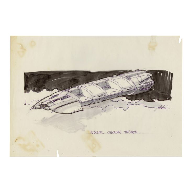 Lot # 592: BATTLESTAR GALACTICA (1978-1979) - Hand-Drawn Joe Johnston ...