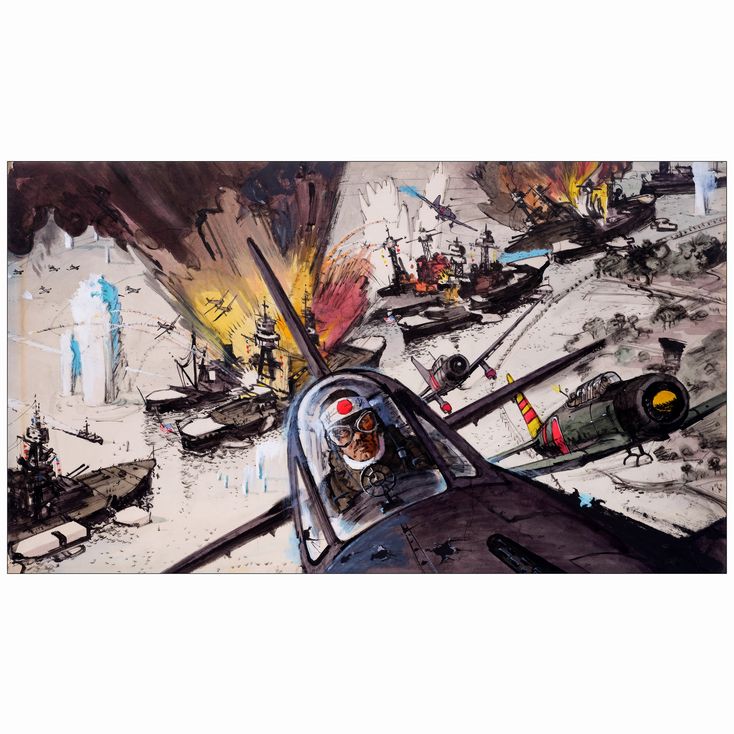 Lot 295 - TORA TORA TORA By Robert McCall Original Mixed Media Robert ...