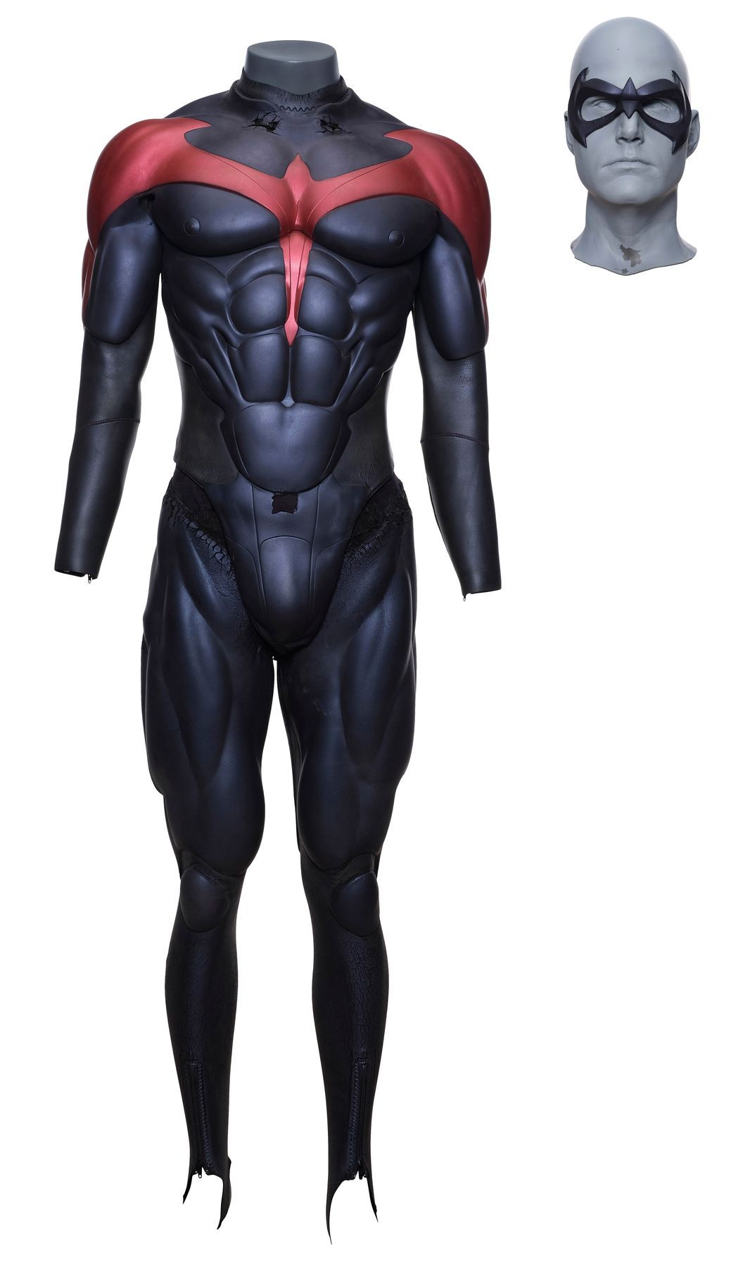 84. Robin's (Chris O'Donnell) Red Wing Bodysuit and Mask on Display ...