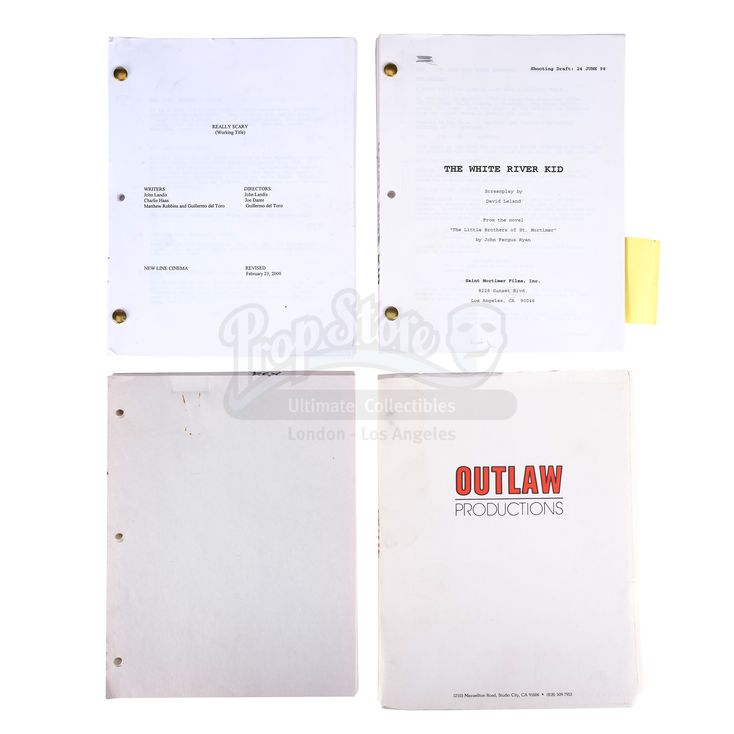 Annotated Film Scripts and Mold Lists | UNKNOWN PRODUCTION