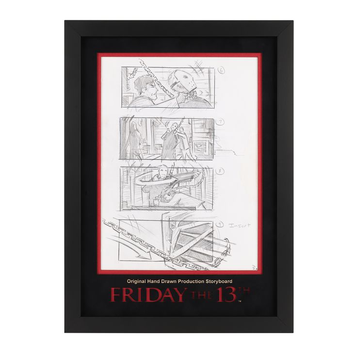 Hand-drawn Doug Brode Storyboard Whitney and Clay String up Jason ...