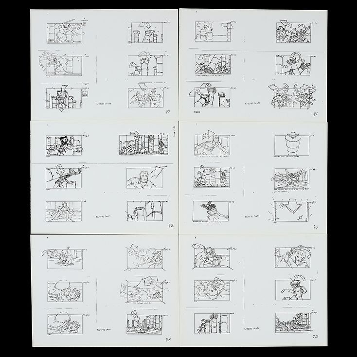 Storyboard Copies - Hag Knocks Pillars Down | ARMY OF DARKNESS (1992)