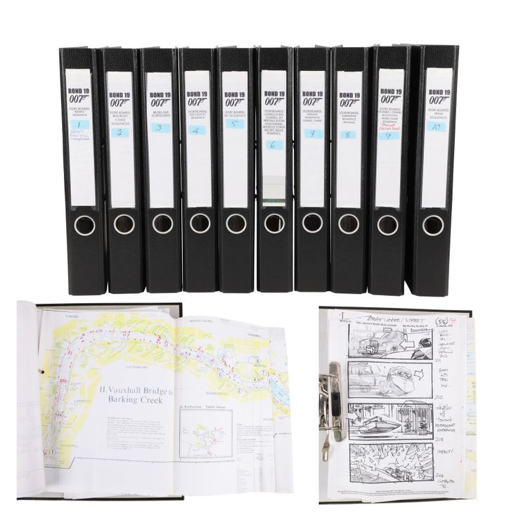 770. Set of 10 Storyboard Folders | JAMES BOND: THE WORLD IS NOT ENOUGH ...