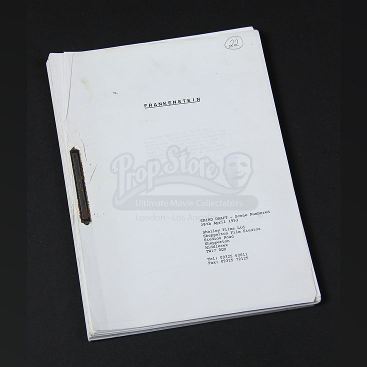 Script | MARY SHELLEY'S FRANKENSTEIN (1994)
