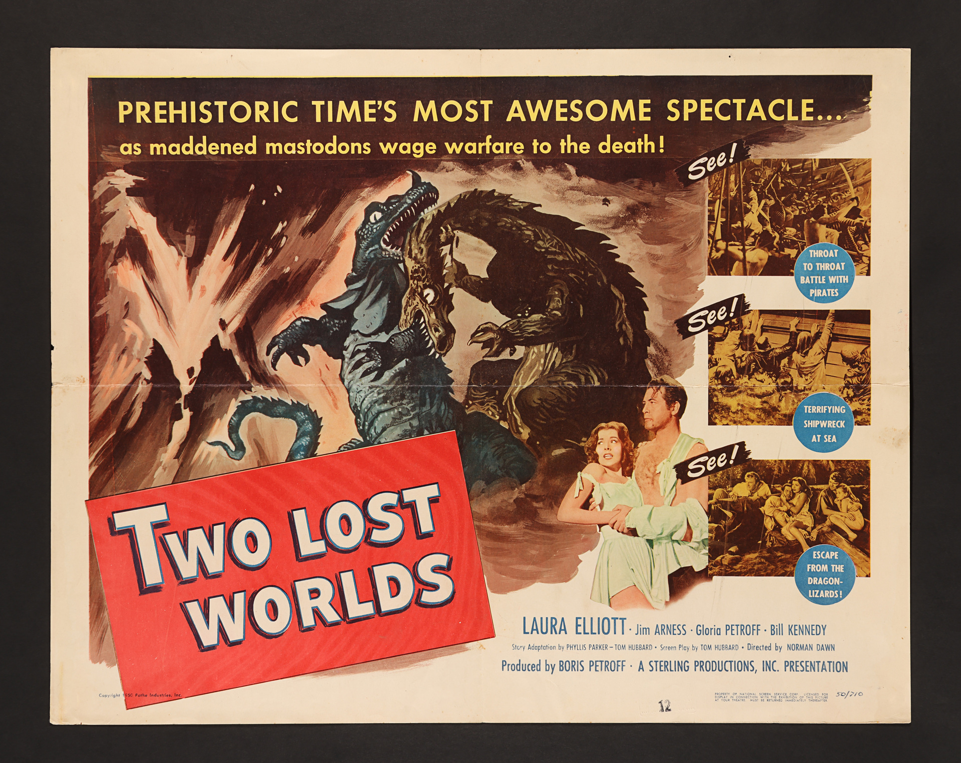 Lot #436 - TWO LOST WORLDS (1951) - US Half-Sheet, 1951