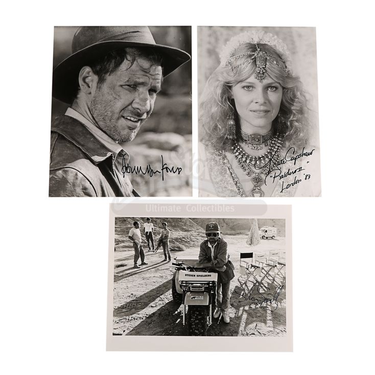 Set of Harrison Ford, Kate Capshaw and Steven Spielberg Autographed ...