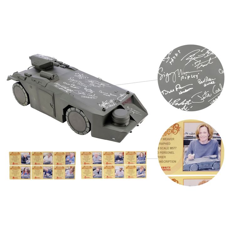 Lot 542 - Cast-Autographed Replica M577 APC Tank Model-Miniature ...