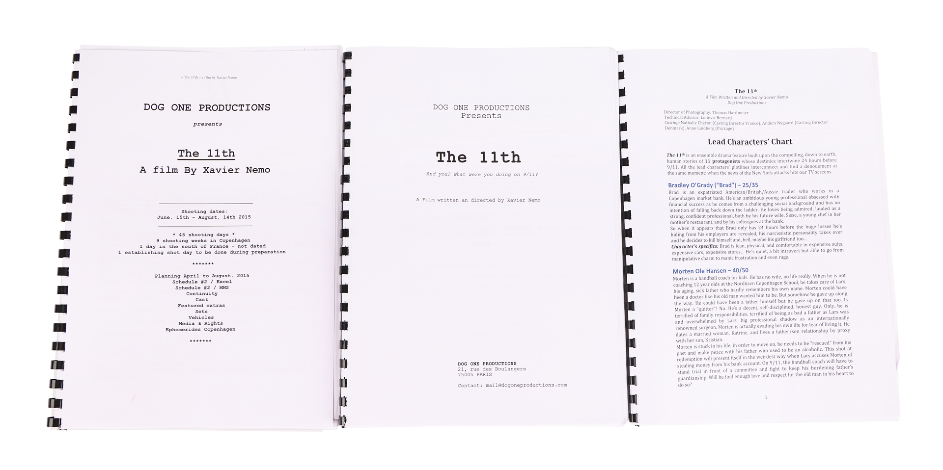 Sir Christopher Lee Script and Production Paperwork | 11TH, THE (2016)