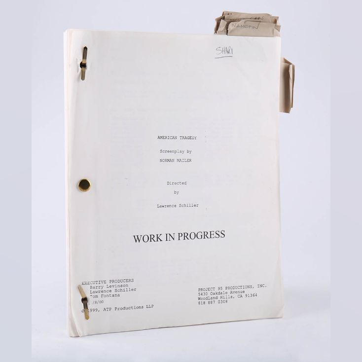 Production Script | AMERICAN TRAGEDY (2000)