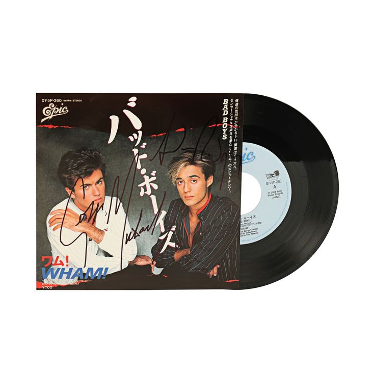 Lot 524. George Michael and Andrew Ridgeley-Autographed Japanese Bad ...