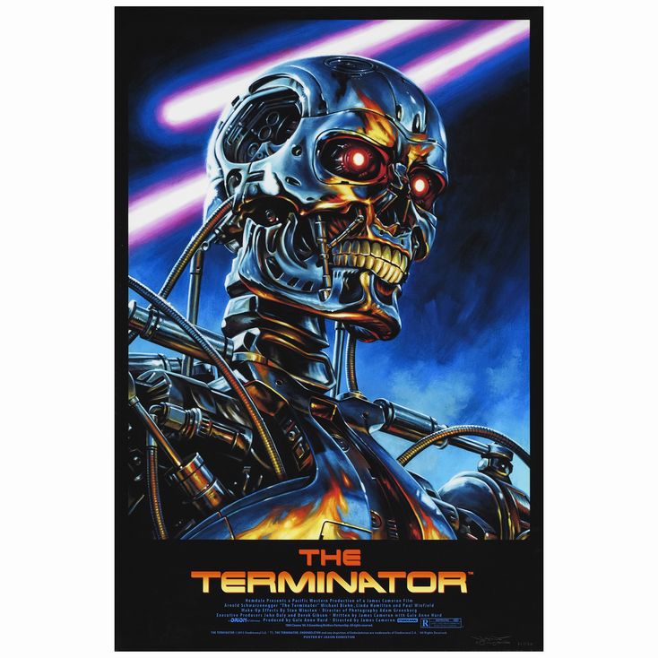 Lot 607 - THE TERMINATOR Art Print (16 x 24 ) Signed by Artist 28120 ...