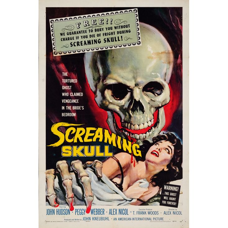 192. One Sheet (27 x 41 ); Very Fine- Folded ### SCREAMING SKULL (1958)