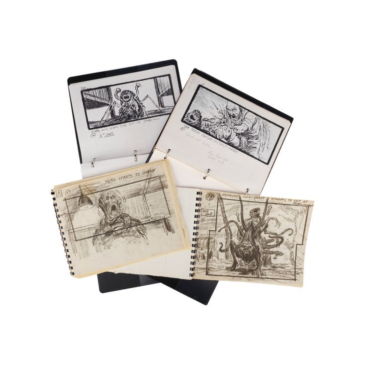 1054. Set of Four Hand-Marked Printed Storyboard and Special Effects ...