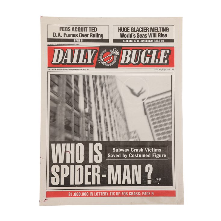 Lot 1288 - Daily Bugle Who Is Spider-Man Newspaper Cover | SPIDER-MAN ...
