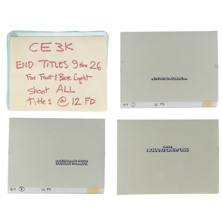 312. On-Camera End Credit Transparencies | CLOSE ENCOUNTERS OF THE ...