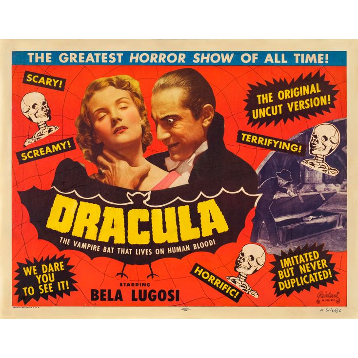 130. Half Sheet (22 x 28 ); Fine on Paper ### DRACULA (R-1951)