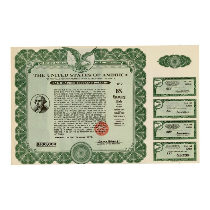 Lot 612. US Treasury Bearer Bond | DIE HARD (1988)