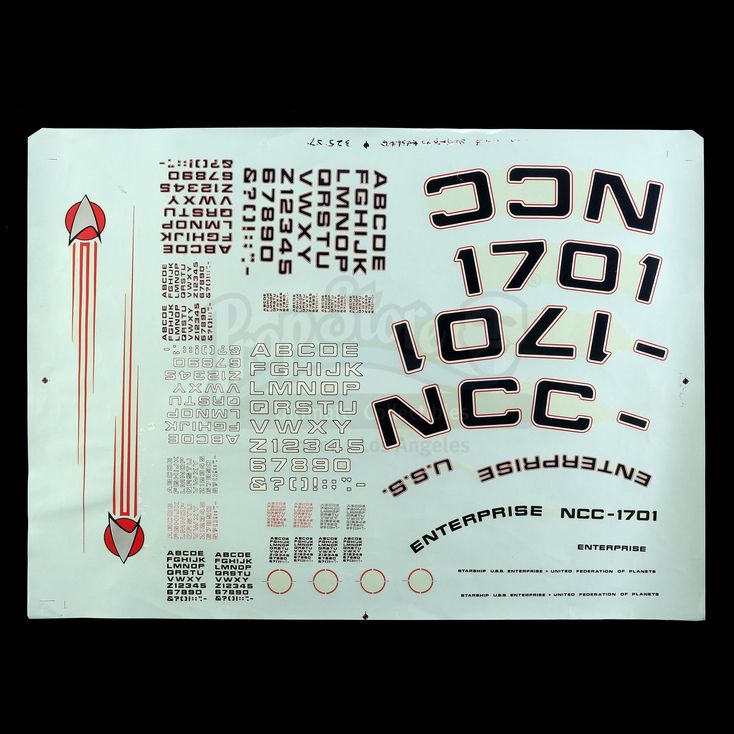 Production-Made Enterprise Decal Sheet | STAR TREK: THE MOTION PICTURE ...