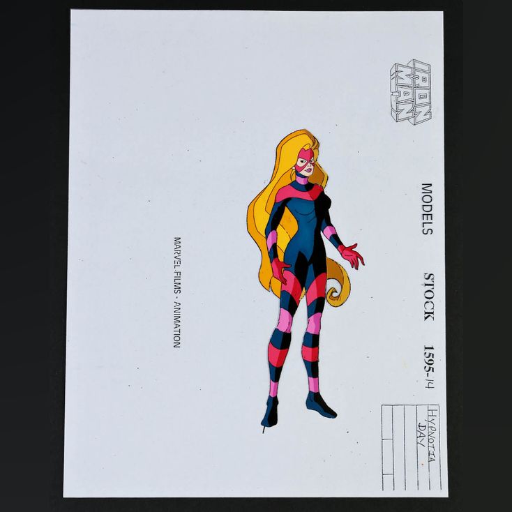Hypnotia Painted Animation Cel - Day | IRON MAN (1994-1996)