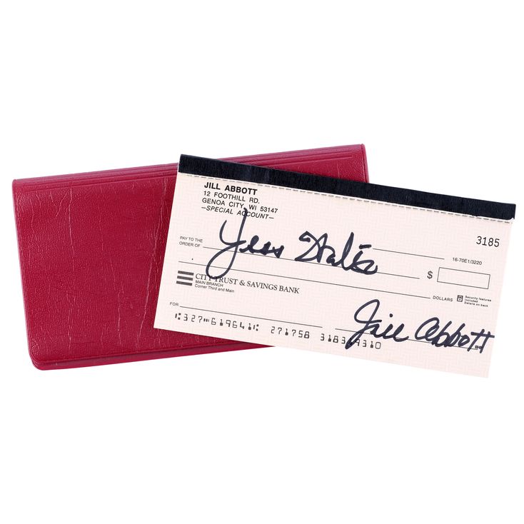Lot 64 Jill Abbotts (as played by Jess Walton) Signed Checkbook | YOUNG ...