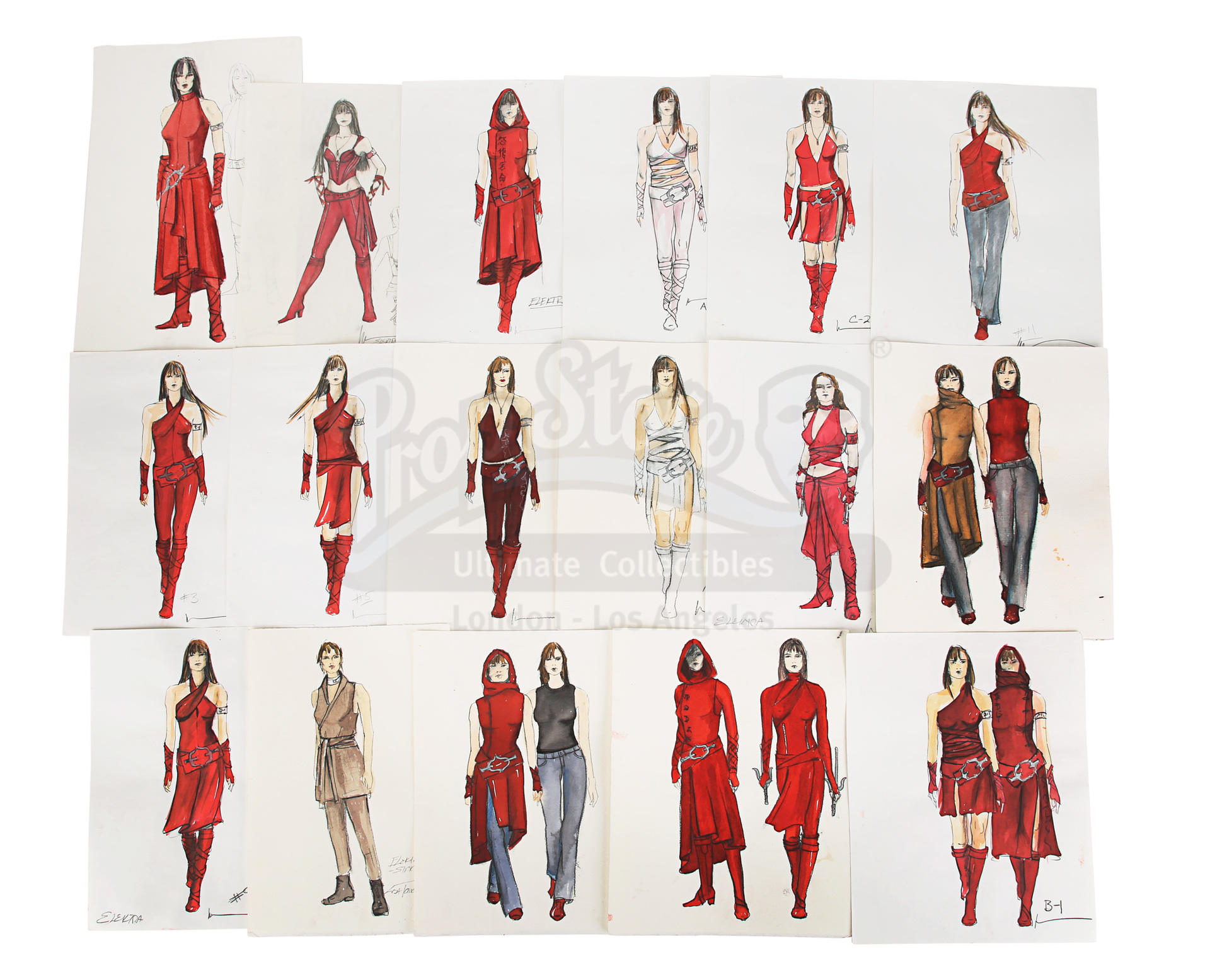 Lot #551 - ELEKTRA (2005) - Hand-illustrated Lisa Tomczeszyn Elektra ...