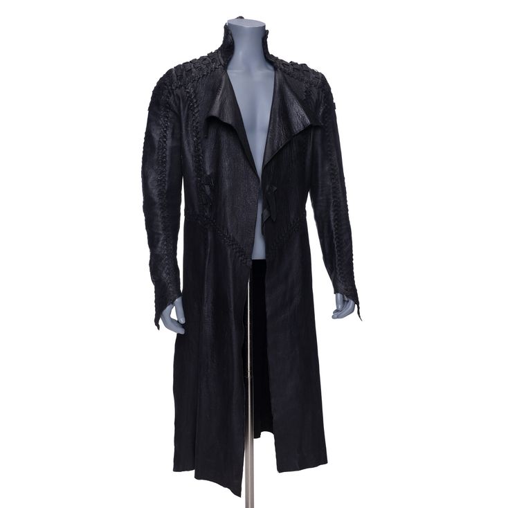 1865. Lucians (Michael Sheen) Water-Treated Leather Trench Coat ...