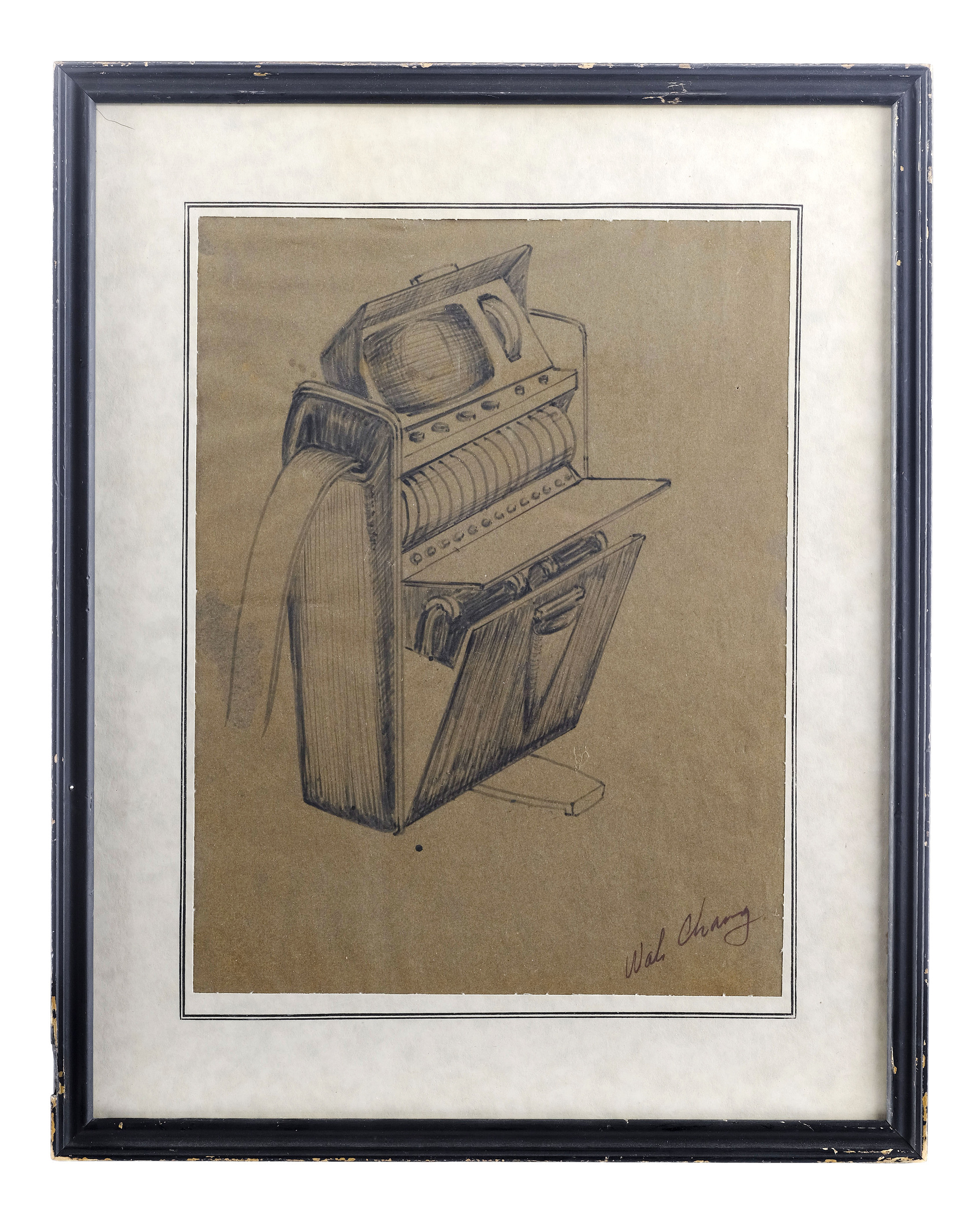 Lot 326 - Framed Hand-Drawn Wah Chang Tricorder Concept Illustration ...