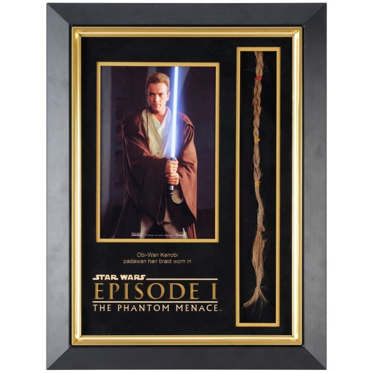 346. Obi-Wan Kenobis (Ewan McGregor) Framed Padawan Braid | STAR WARS ...