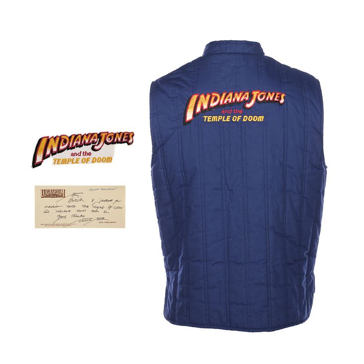 Lot #1221: INDIANA JONES AND THE TEMPLE OF DOOM (1984) - Crew Gilet ...