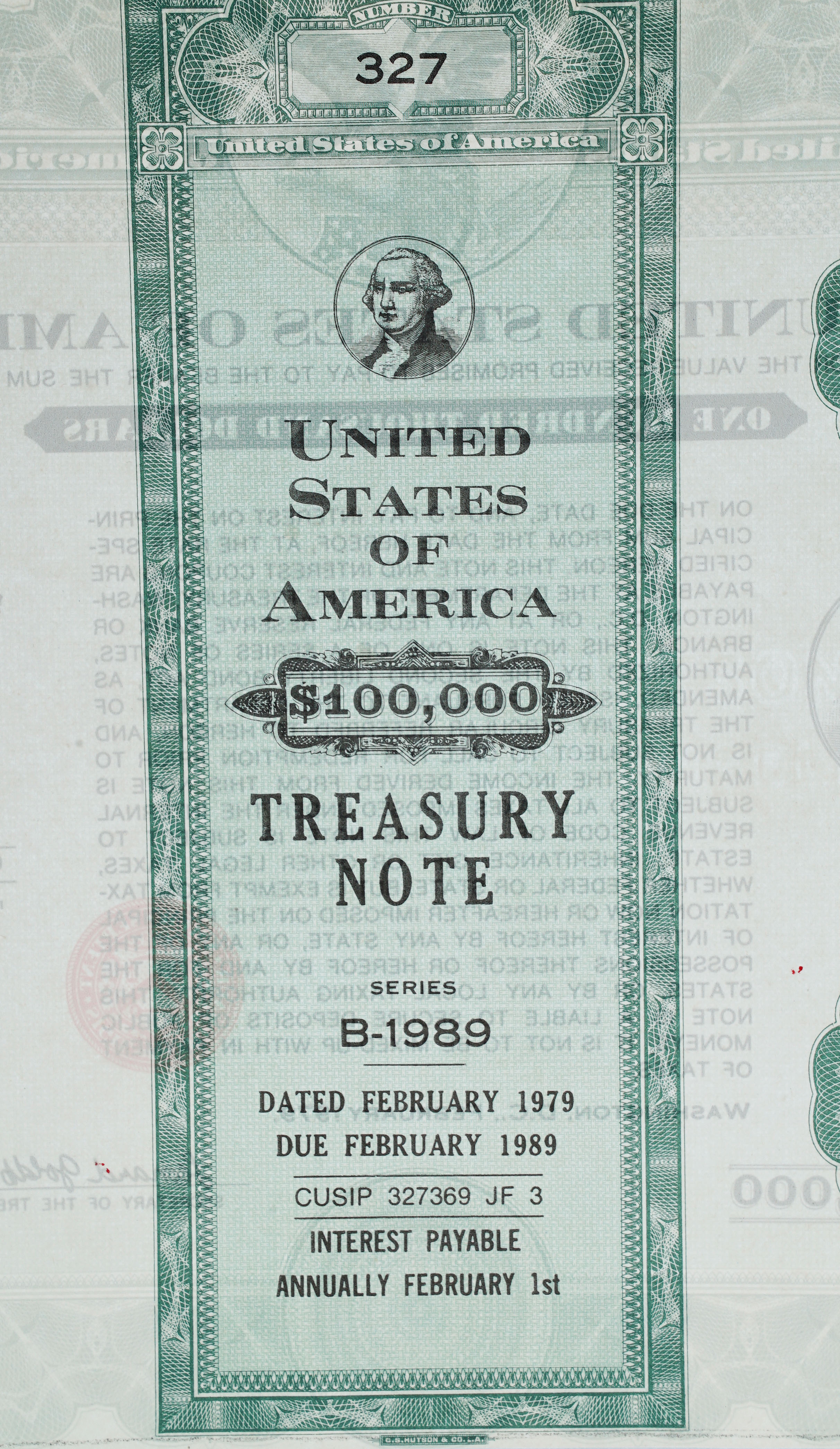 Lot #531 - DIE HARD (1987) - Bearer Bond