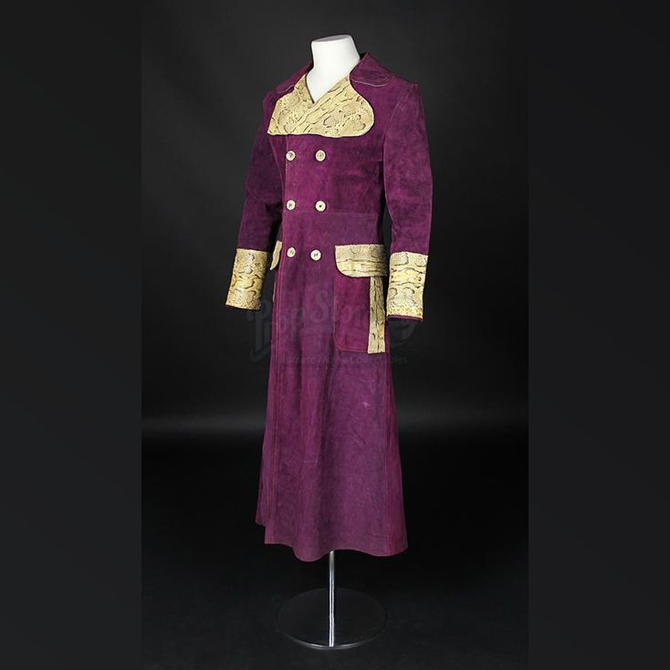 Alexs (Malcolm McDowell) Purple Suede Snakeskin Pattern Coat | A ...