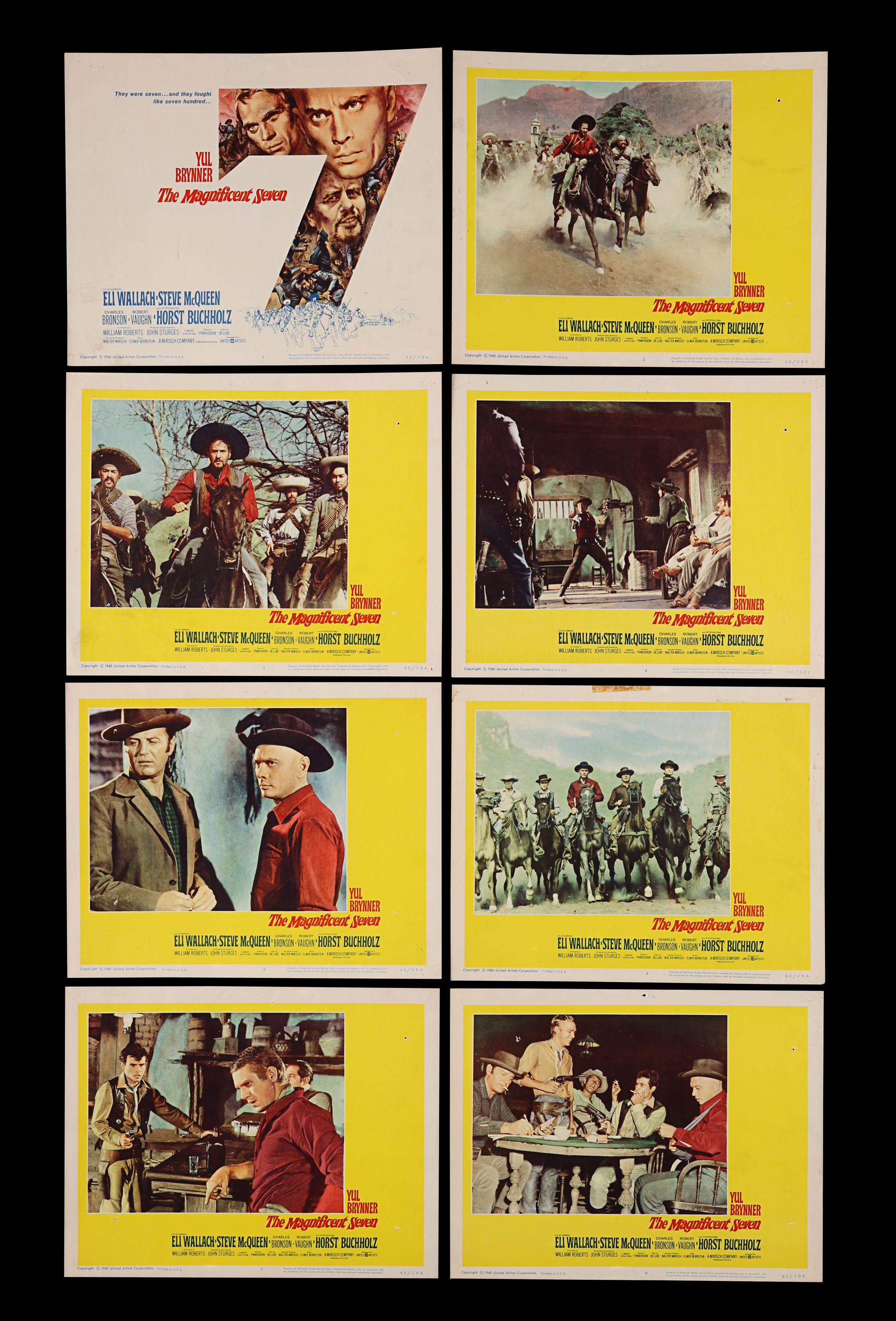 Lot #410 - THE MAGNIFICENT SEVEN (1960) - Complete Set of Eight US ...