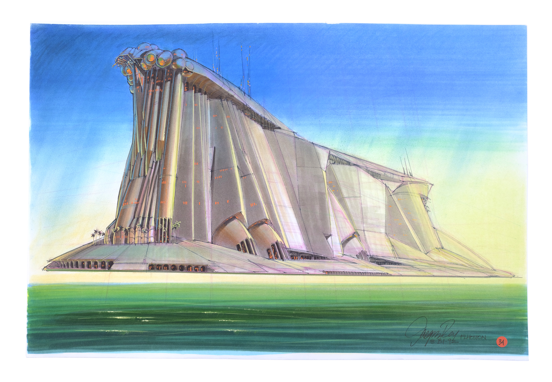 Lot # 726: The Fifth Element (1997) - Hand-Painted Jacques Rey Fhloston ...