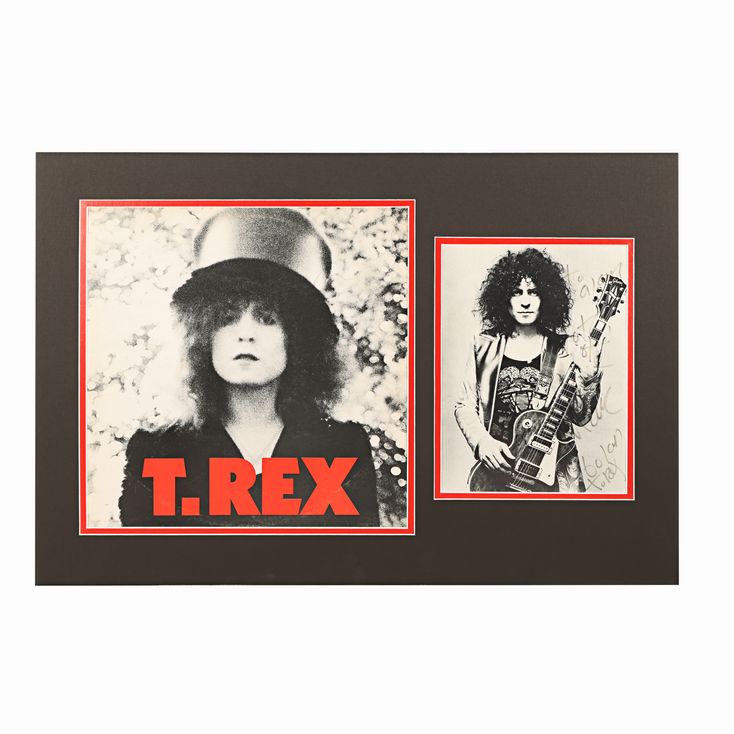 Lot #637: T. REX - 'The Slider'' Album Cover and Marc Bolan Autographed ...